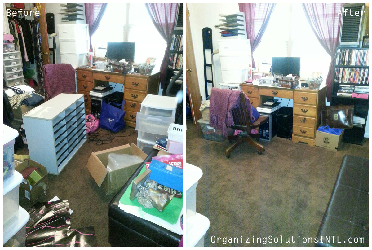 Catch-All Office Organize – before and after organized office ...